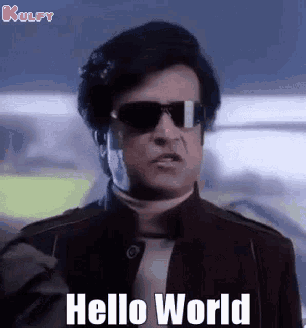 Hello World Rajinikanth GIF - Hello World Rajinikanth Heroes - Discover ...