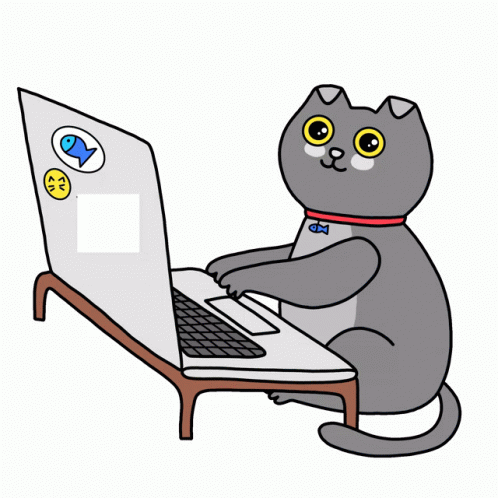 Cat Computer Sticker - Cat Computer Typing - Discover & Share GIFs