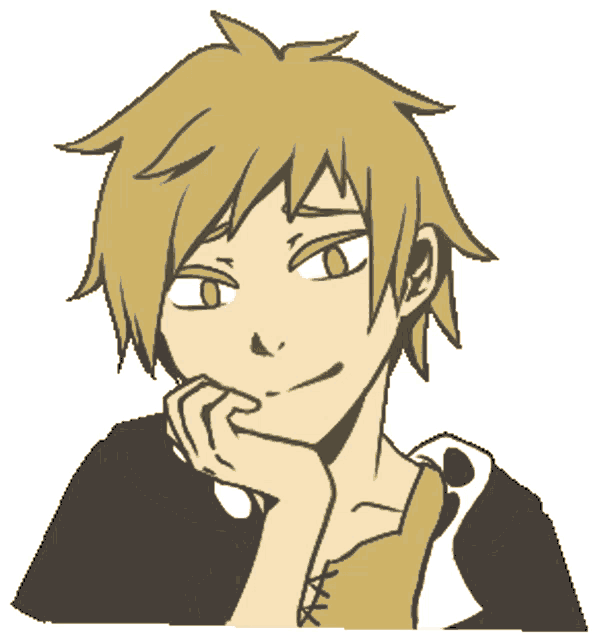 Shuuya Kano Hand In Chin Sticker Shuuya Kano Hand In Chin Anime Discover And Share S